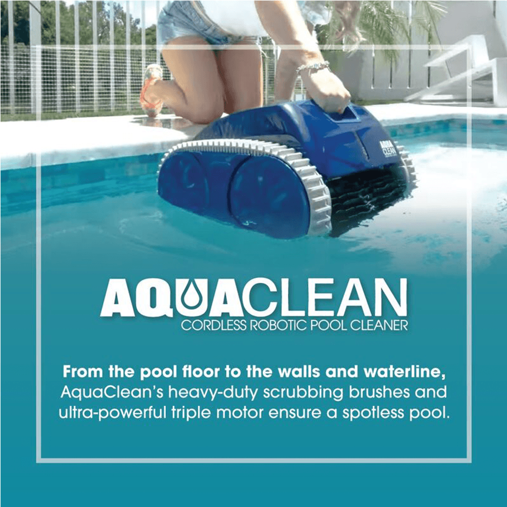 AquaCal AquaClean PRO Cordless Robotic Pool Cleaner – Indigo Pool Patio BBQ