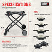 Weber Portable Cart, Q 1000/2000 Gas Grills - Indigo Pool Patio BBQ
