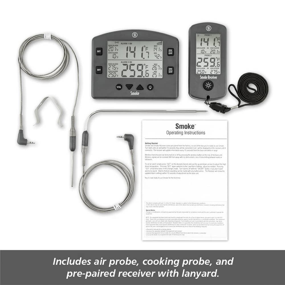 ThermoWorks Smoke Remote BBQ Alarm Thermometer - Indigo Pool Patio BBQ